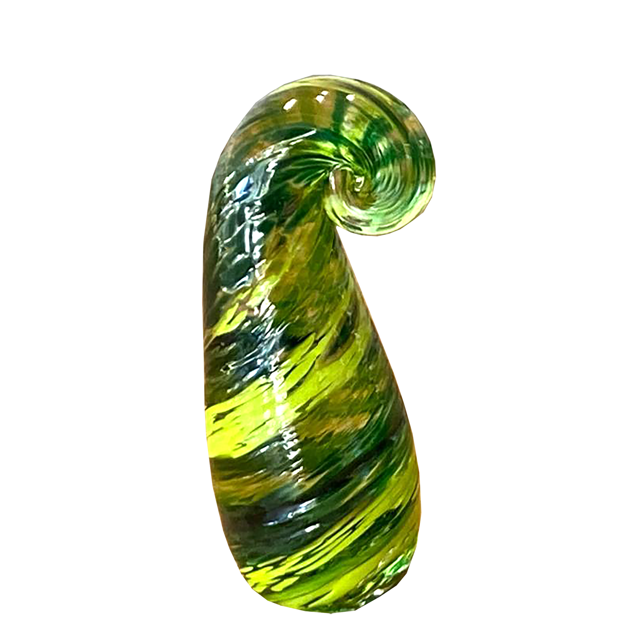 Freestanding Koru Large | Sustainable Glass Art | Lava Glass