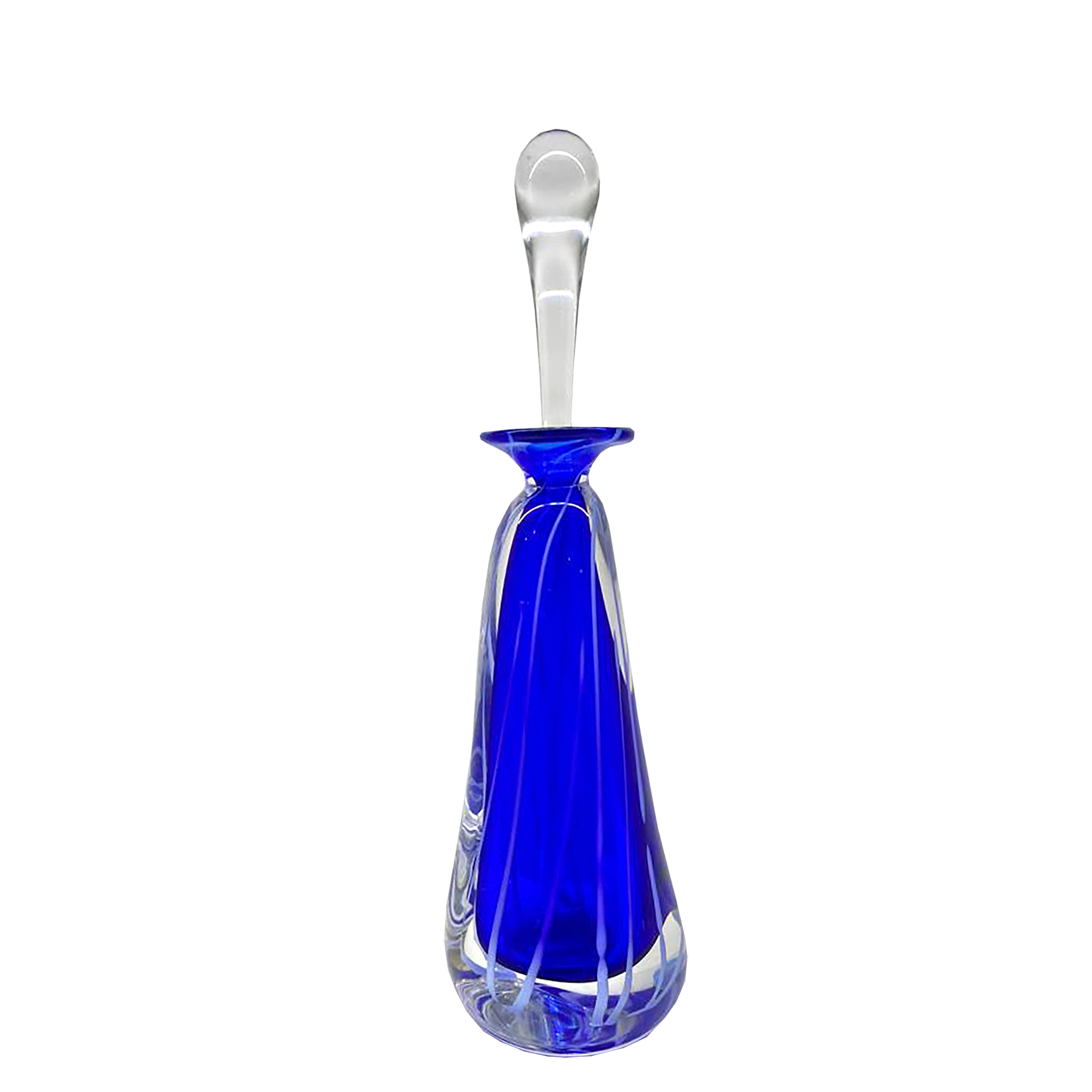 Medium Triangle Perfume Bottle | New Zealand Glass Art | Lava Glass