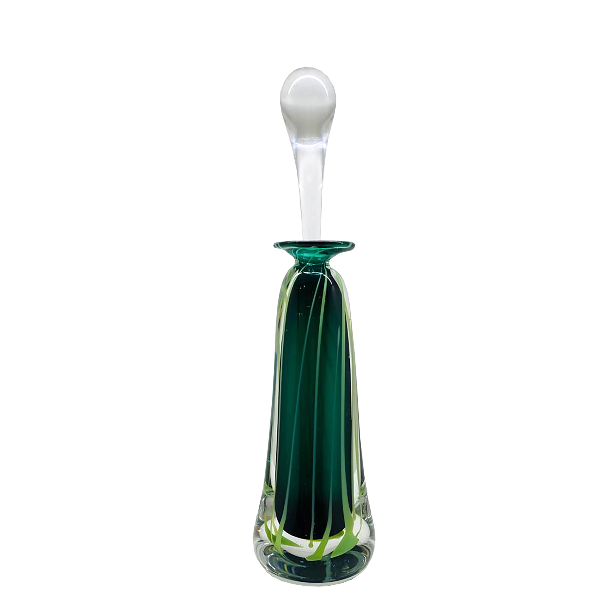 Medium Triangle Perfume Bottle | New Zealand Glass Art | Lava Glass