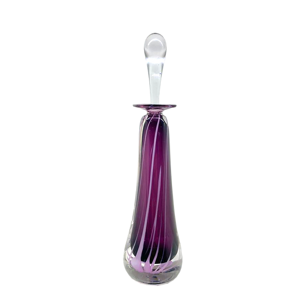 Medium Triangle Perfume Bottle | New Zealand Glass Art | Lava Glass
