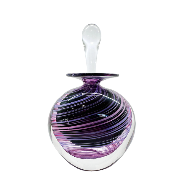 Reed Perfume Bottle Round | New Zealand Glass Art | Lava Glass