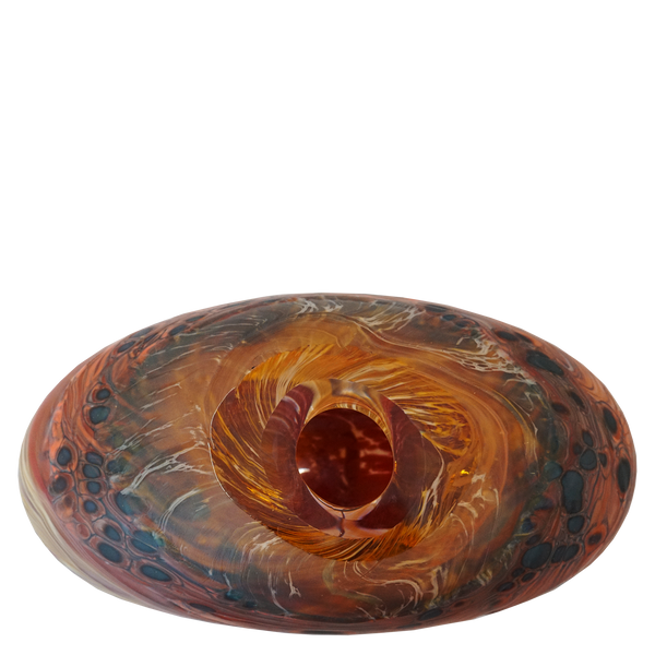 Desert Road River Stone | New Zealand Glass Art | Lava Glass