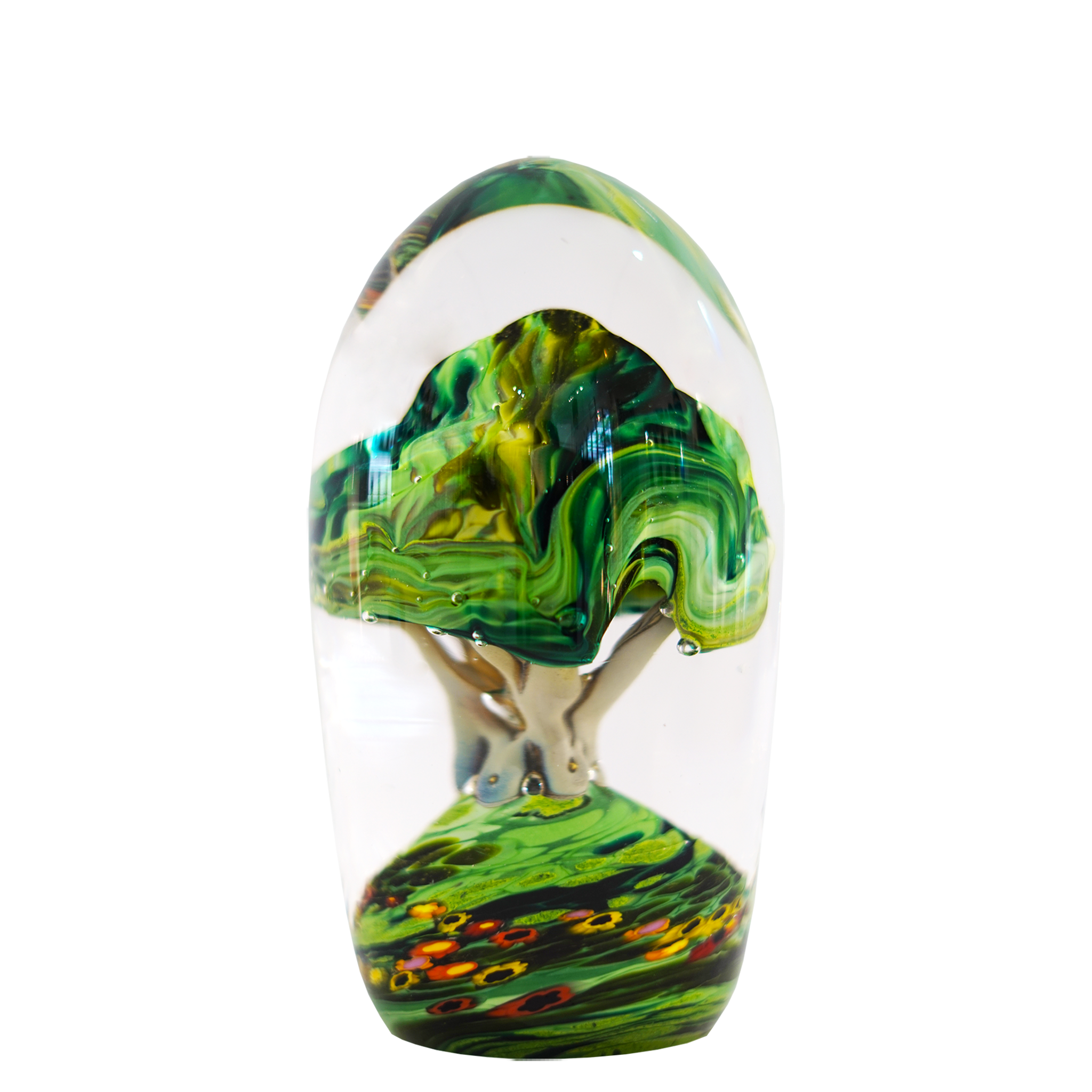 Forest Tree Paperweight | New Zealand Glass Art | Lava Glass