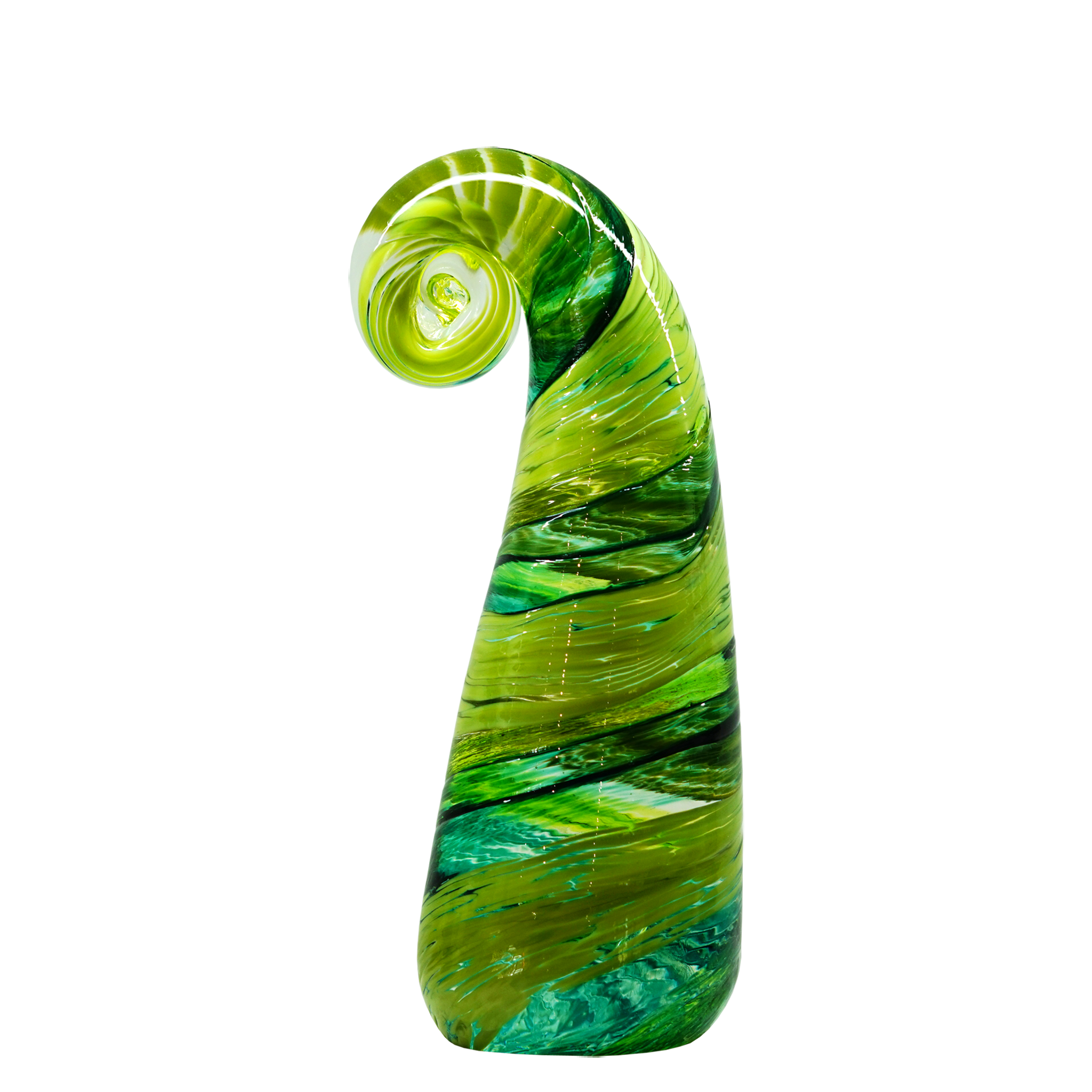 Freestanding Koru Large | NZ Glass Art | Lynden Over | Lava Glass