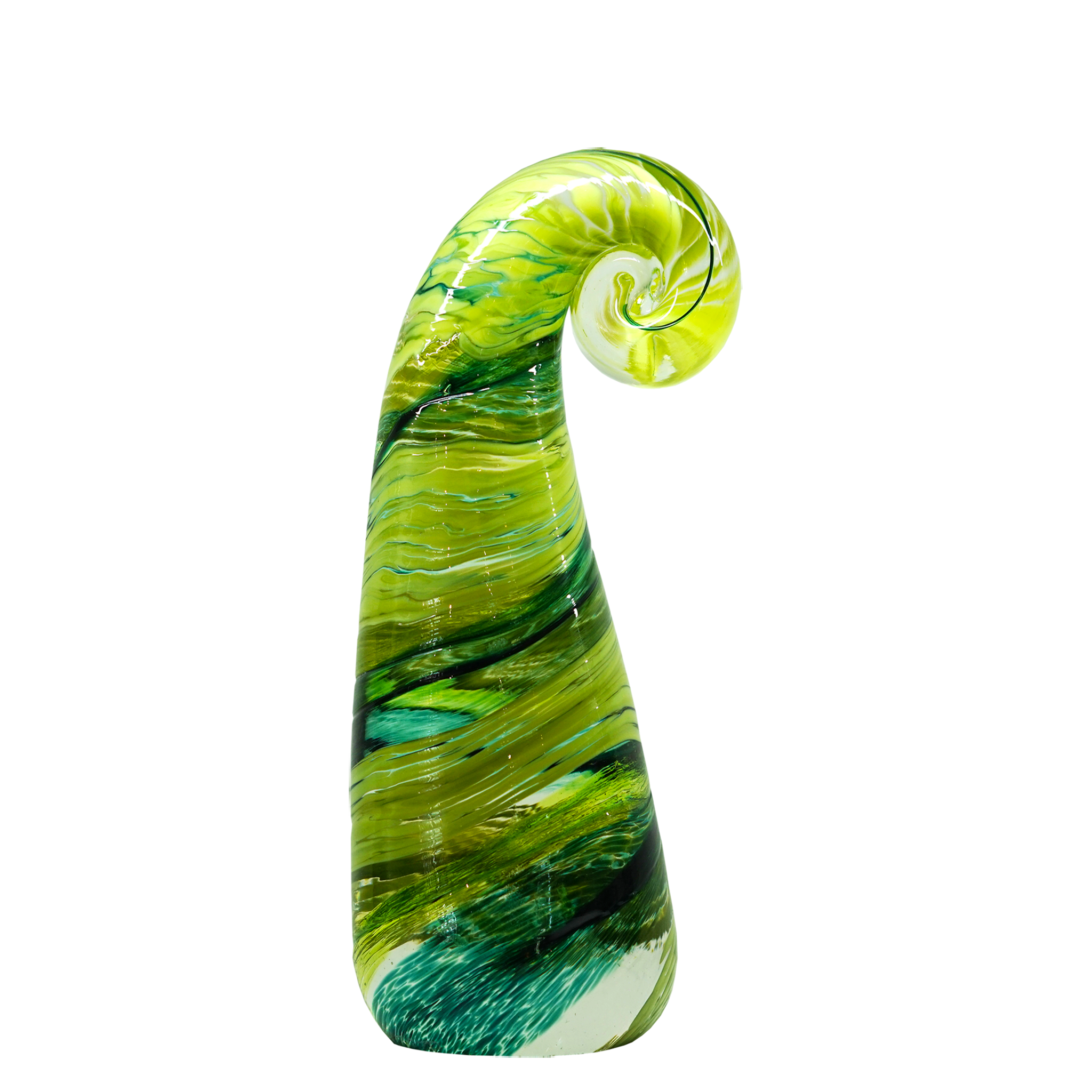 Freestanding Koru Large | NZ Glass Art | Lynden Over | Lava Glass