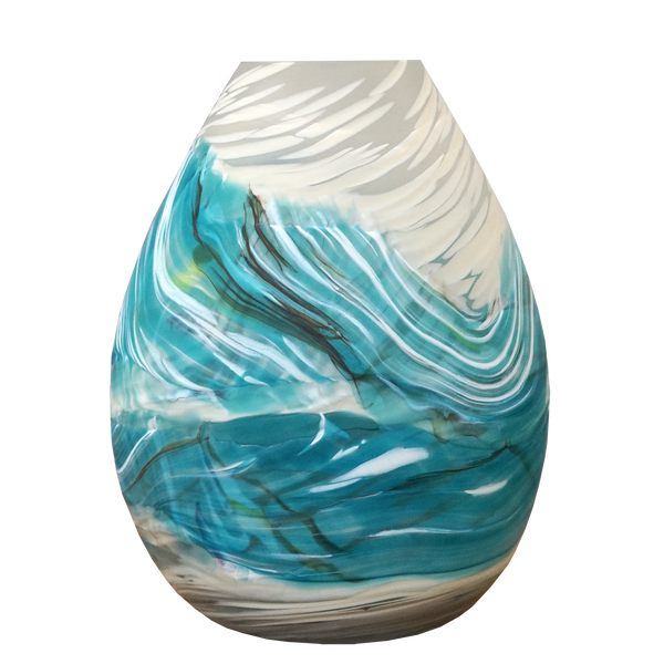 Glacier Teardrop Medium | New Zealand Glass Art | Lava Glass