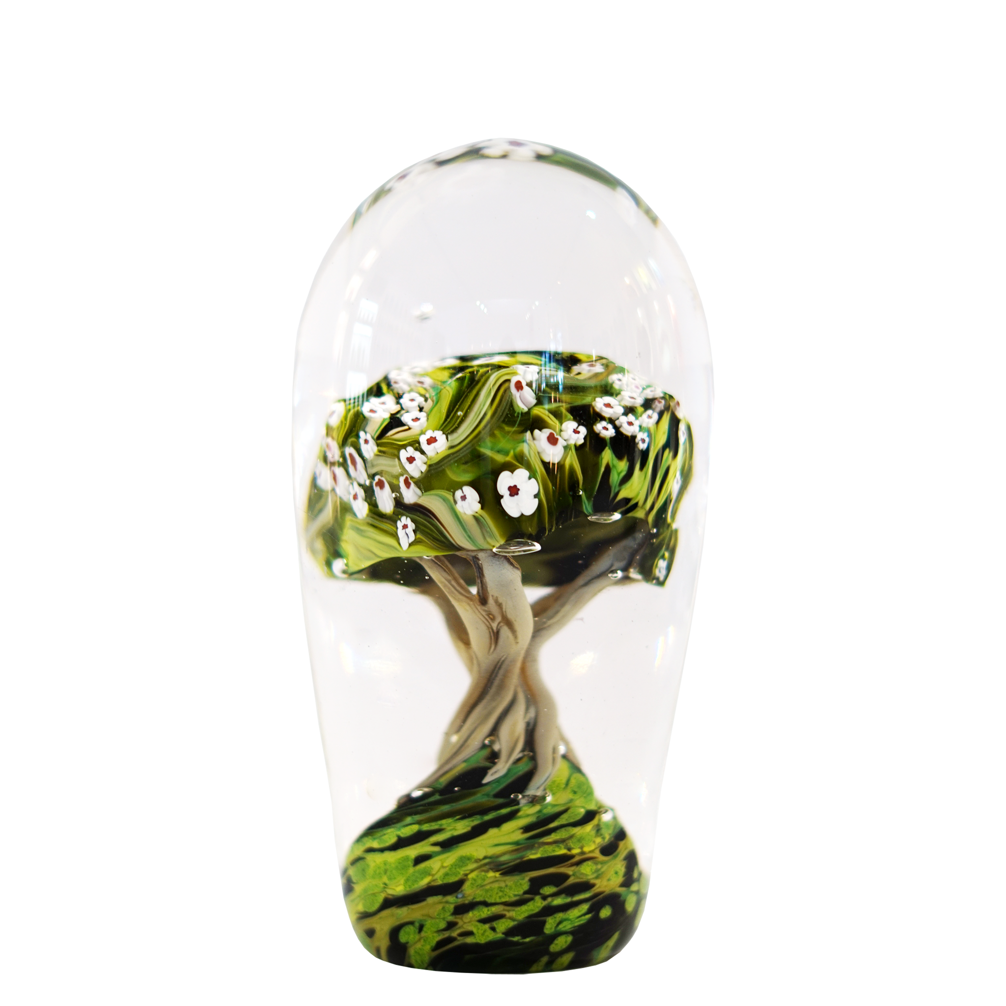 Manuka Tree Paperweight | New Zealand Glass Art | Lava Glass