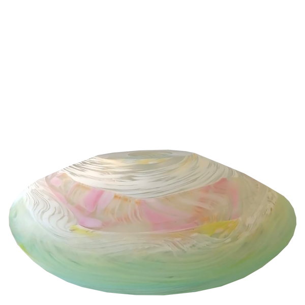 Mellow Yellow River Stone | New Zealand Glass Art | Lava Glass