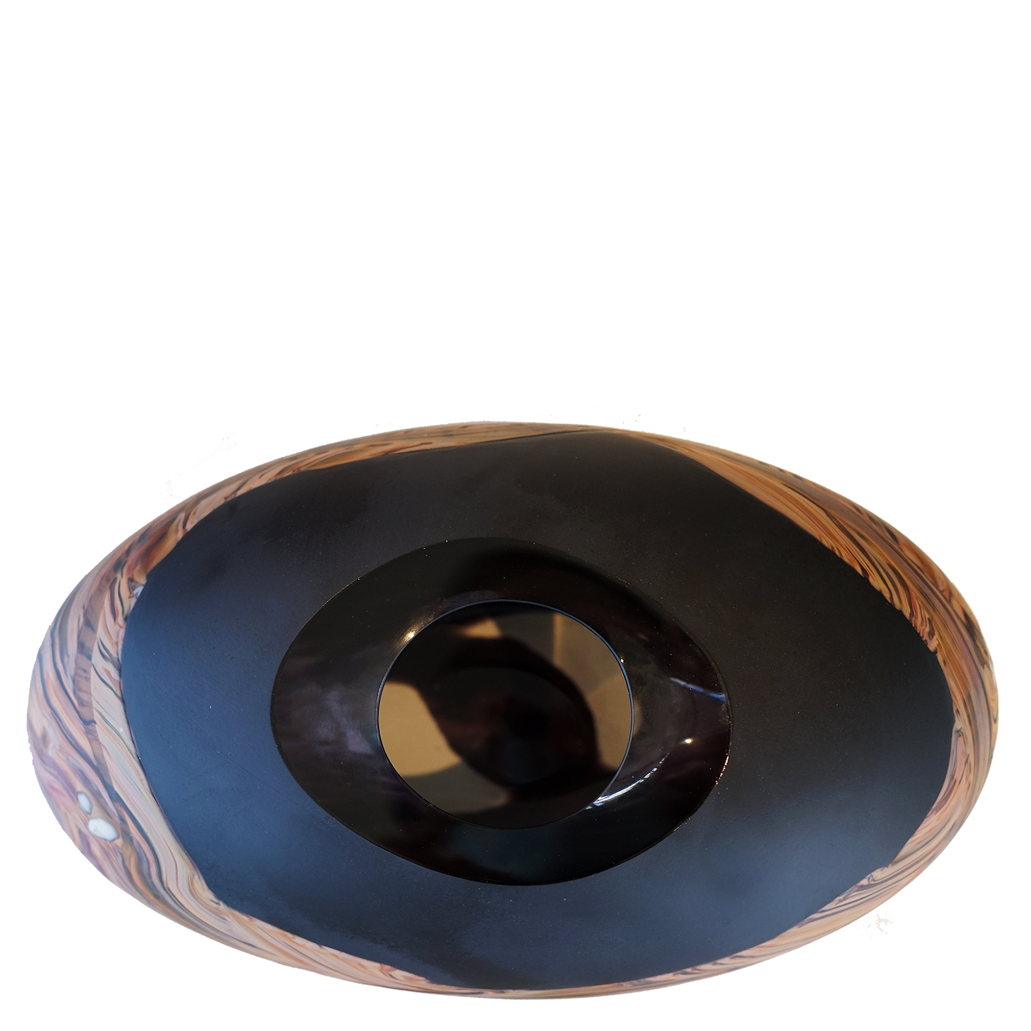 Obsidian River Stone | Collectable Glass Art | Lava Glass