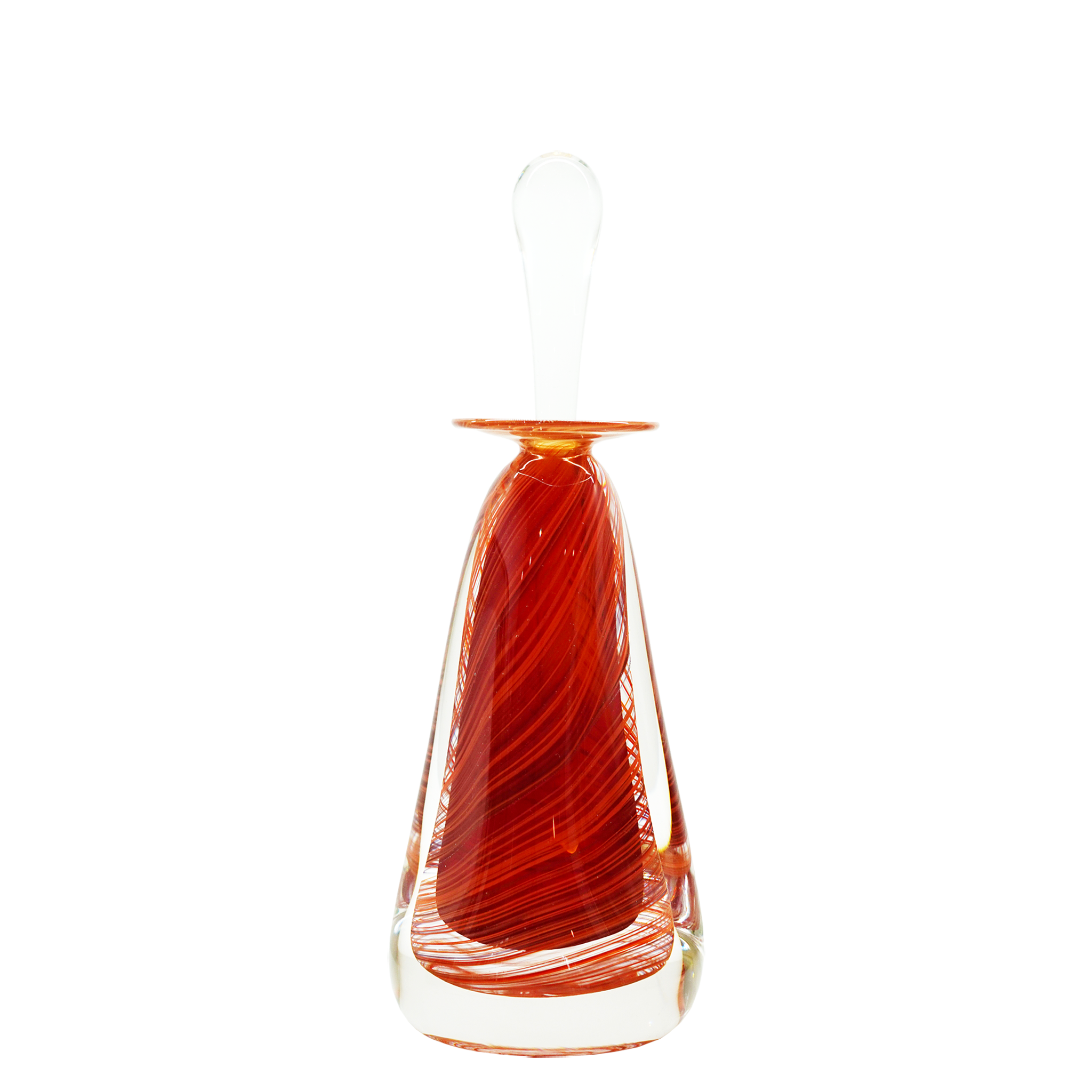 Reed Triangle Perfume Bottle | New Zealand Glass Art | Lava Glass