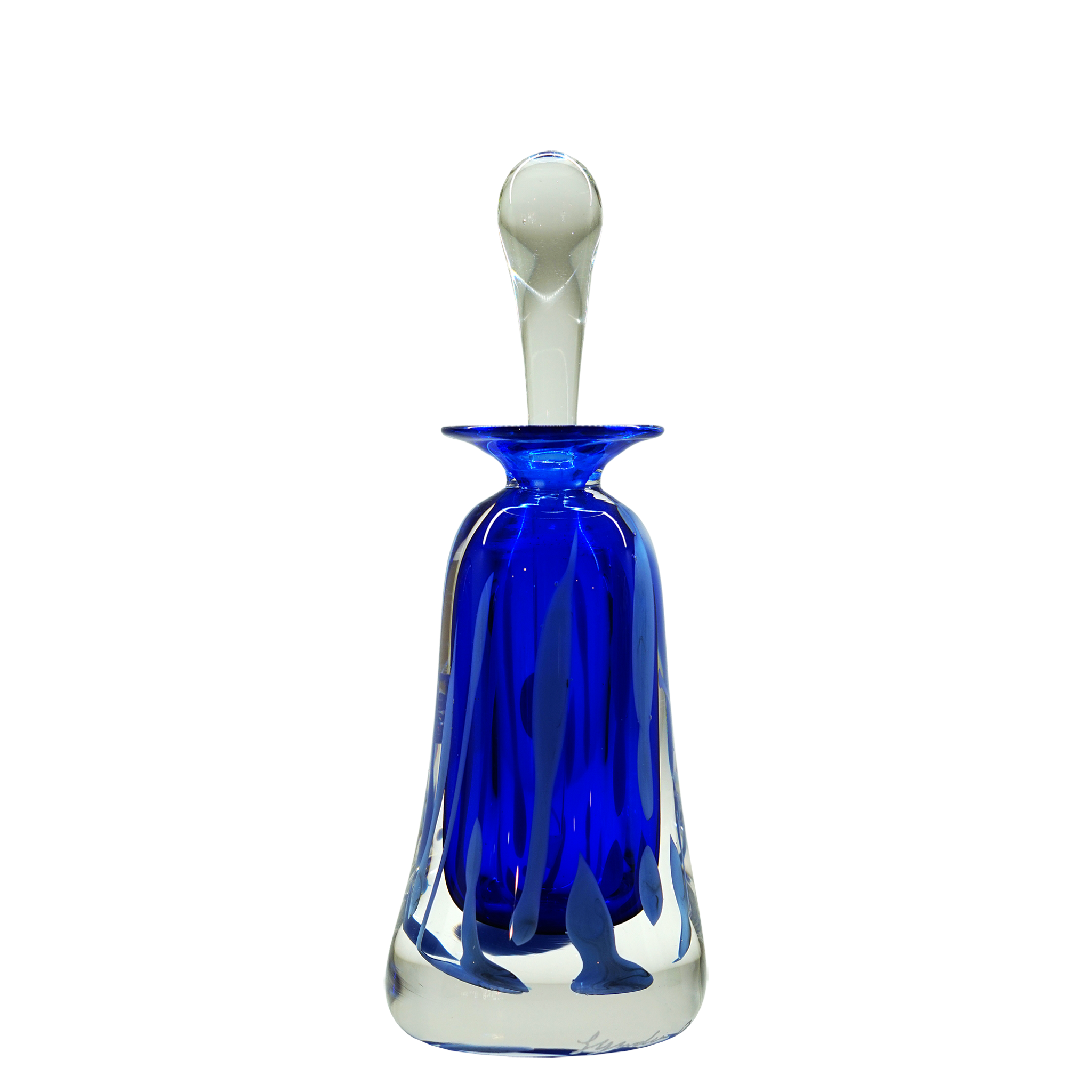 Small Triangle Perfume Bottle | New Zealand Glass Art | Lava Glass