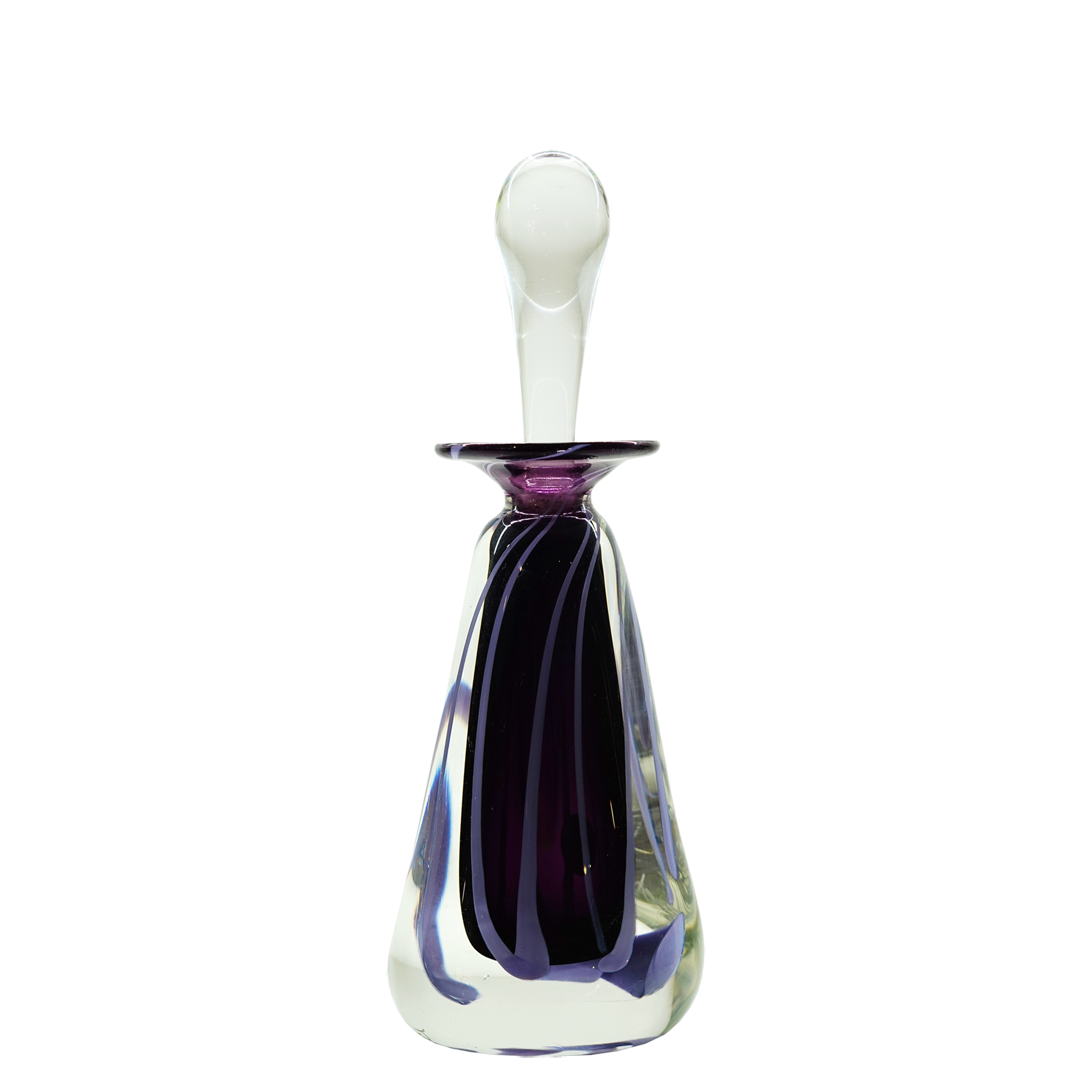 Small Triangle Perfume Bottle | New Zealand Glass Art | Lava Glass