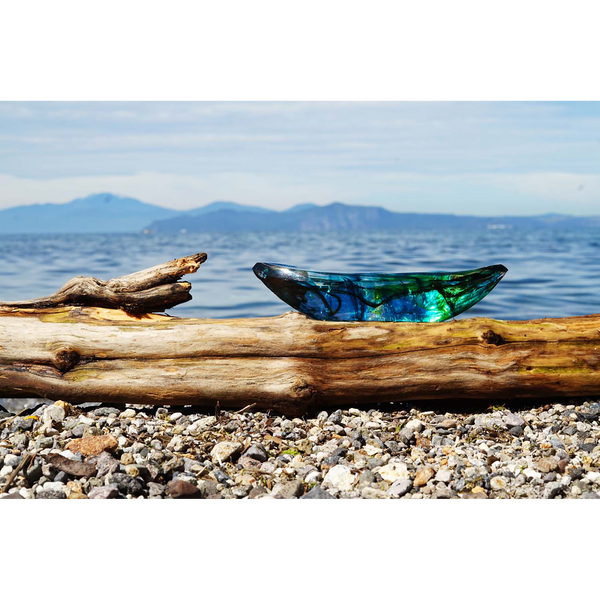 Waka Small | Glass Canoe | New Zealand Glass Art | Lava Glass
